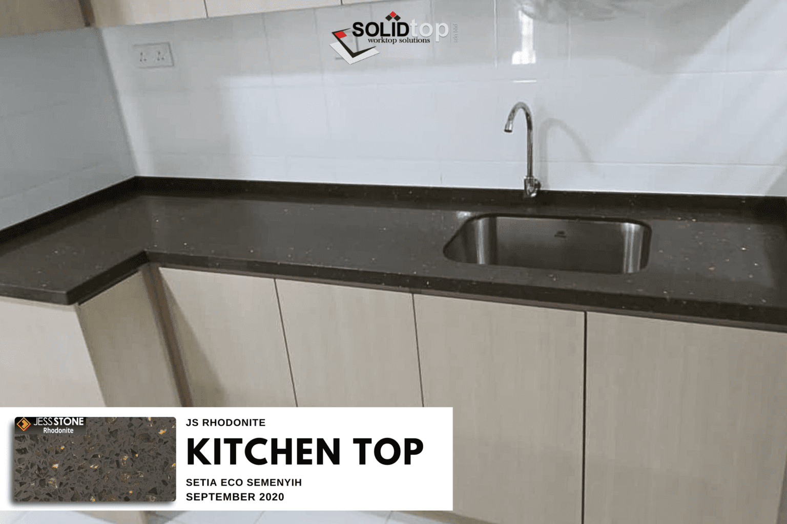 Quartz Surface - Jess Stone - Gem Series - Rhodonite - Solid Top Sdn Bhd