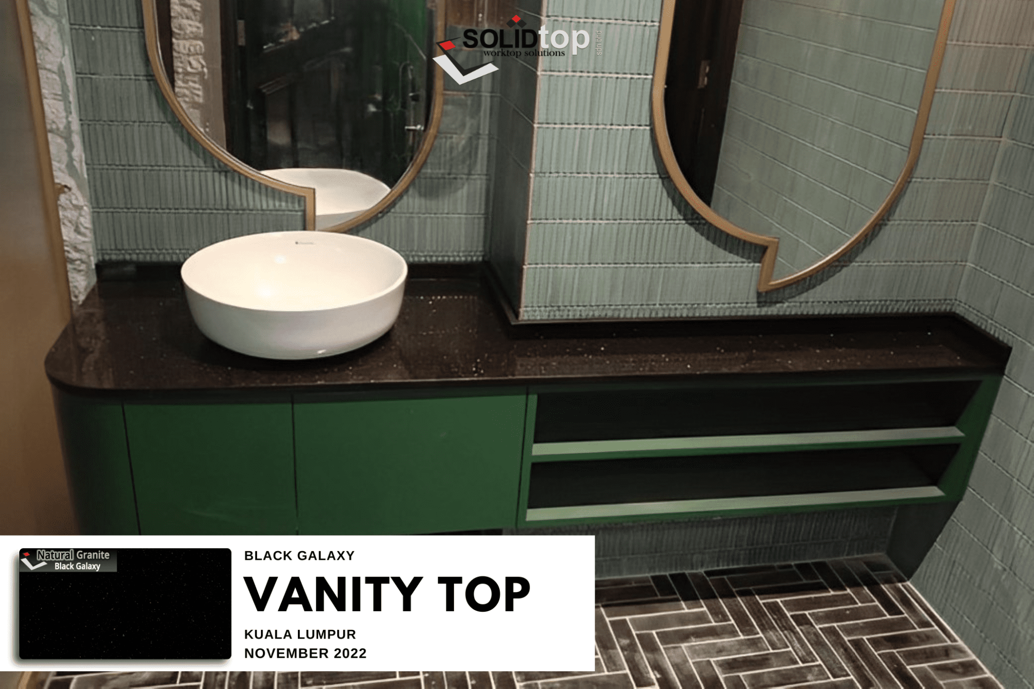 Natural Granite Stone - Black Galaxy - Solid Top Sdn Bhd