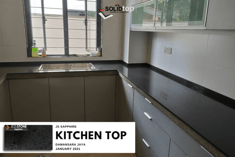 Quartz Surface - Jess Stone - Gem Series - Sapphire - Solid Top Sdn Bhd