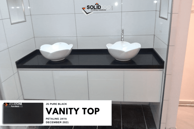 Quartz Surface - Jess Stone - Pure Series - Pure Black - Solid Top Sdn Bhd