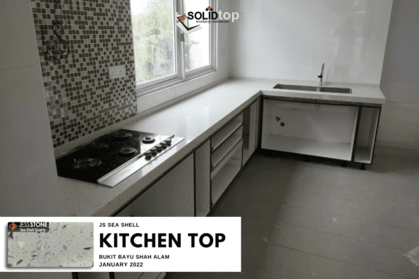 Quartz Surface - Jess Stone - Granite Series - Sea Shell Quartz - Solid Top Sdn Bhd