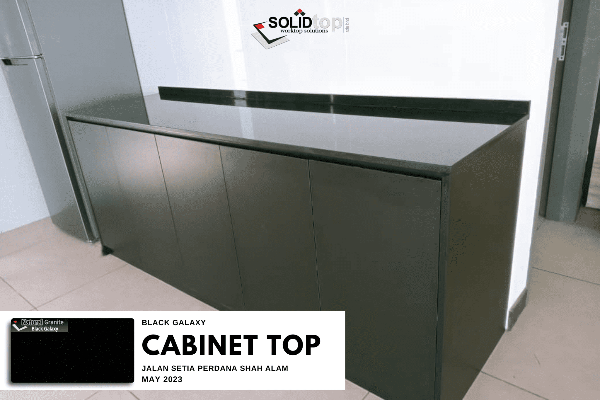 Natural Granite Stone - Black Galaxy - Solid Top Sdn Bhd