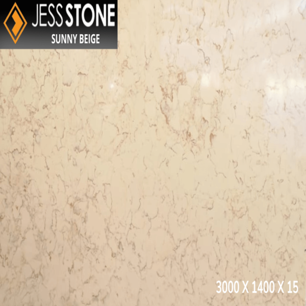 Quartz Surface - Jess Stone - Marble Series - Sunny Beige - Solid Top ...