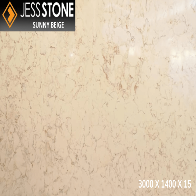 Quartz Surface - Jess Stone - Marble Series - Sunny Beige - Solid Top ...